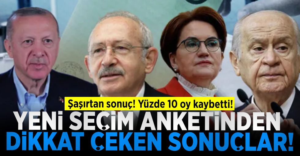 Yeni Anketten Çarpıcı Sonuçlar! Şaşırtan Sonuç! Yüzde 10 Oy Kaybetti ... Yeni Anketten Çarpıcı Sonuçlar! Şaşırtan Sonuç! Yüzde 10 Oy Kaybetti ...
